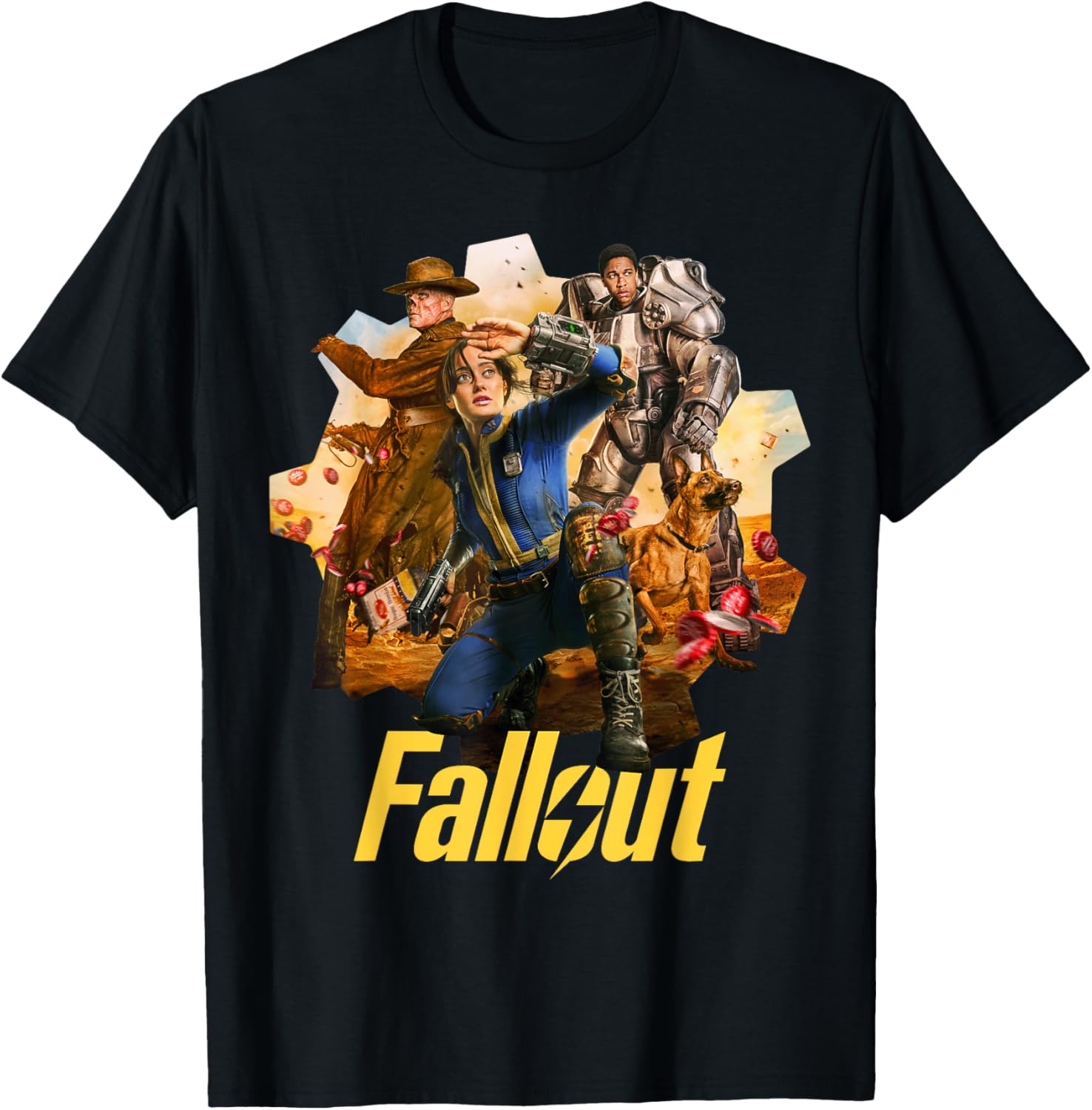 Amazon.com: Fallout - Ensemble T-Shirt : Clothing, Shoes & Jewelry